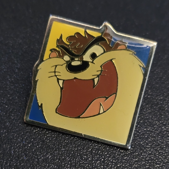 Warner Bros. | Accessories | Warner Bros Taz Enamel Pin Blue And Yellow ...